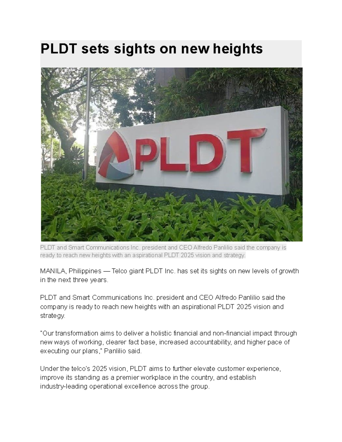 Module-12 -Oligopoly-case-analysis-article - PLDT sets sights on new ...