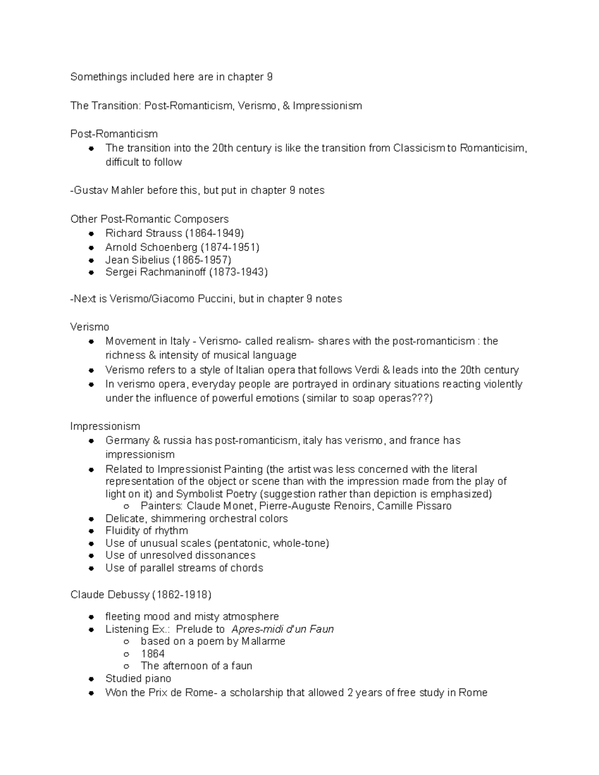 Chapter 10 Postromanticism and Impressionism—The Glowing Sunset of the ...