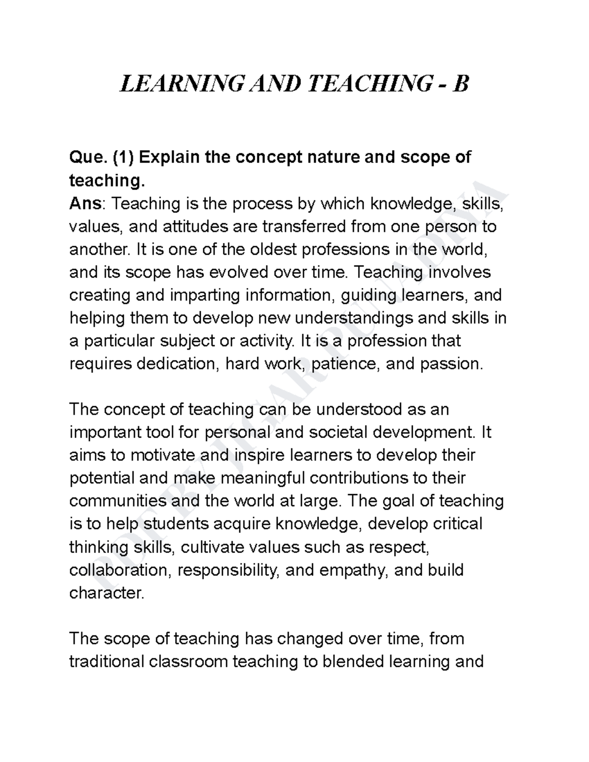 Assignment Learning AND Teaching - B - PDF BY JIGAR PUNADIYA LEARNING ...