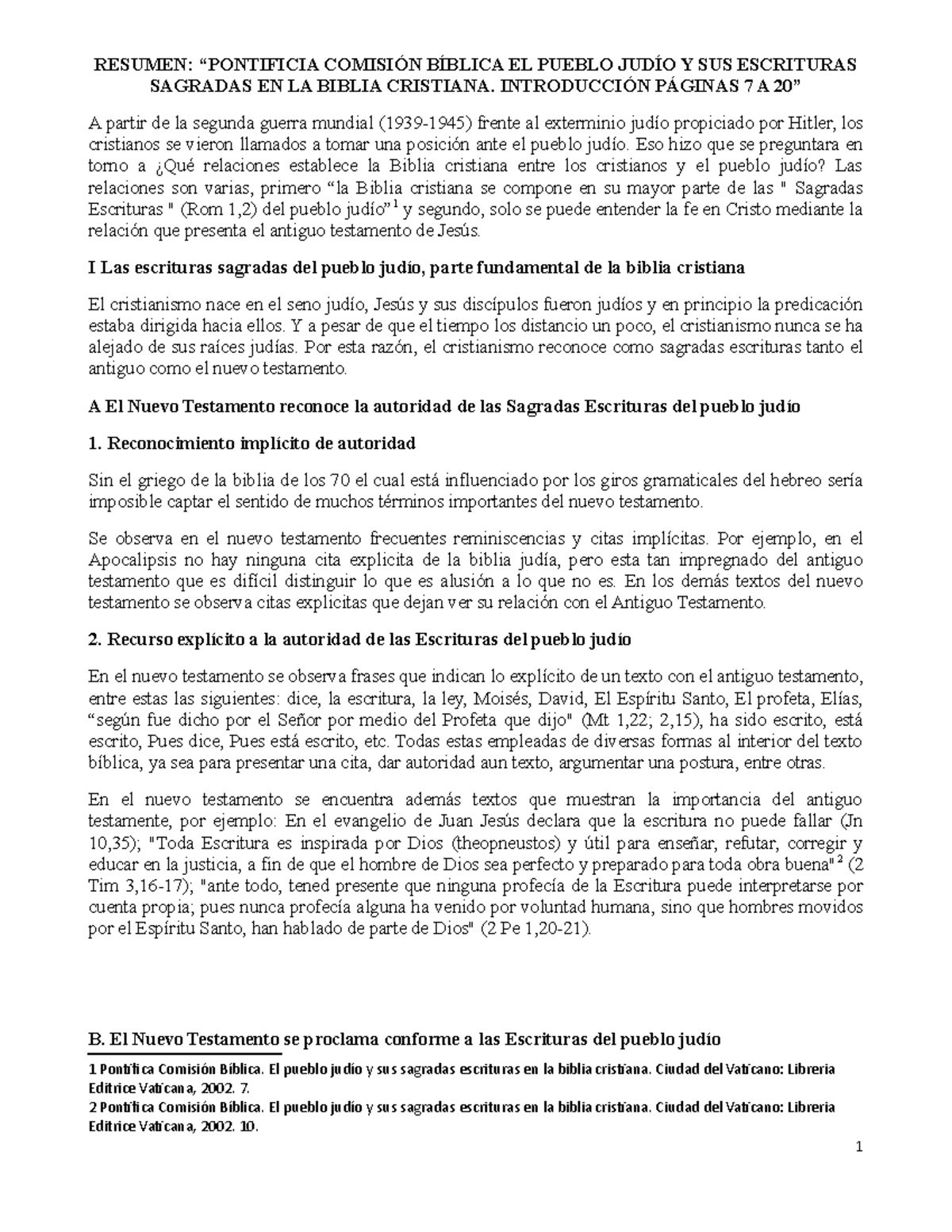 282905739 Resumen Pontificia Comision Biblica El Pueblo Judio Y Sus 282905739-resumen-pontificia-comision-biblica-el-pueblo-judio-y-sus