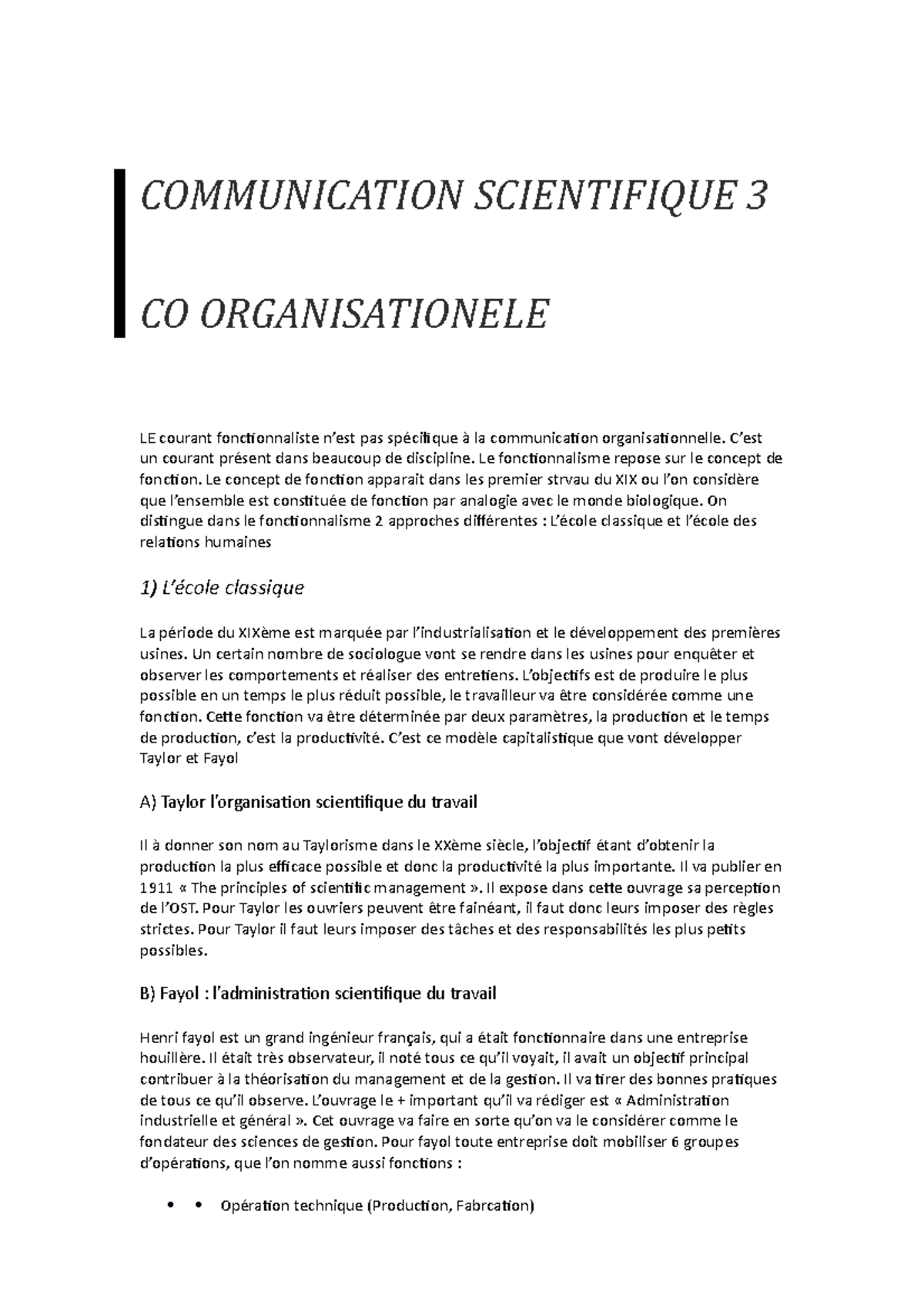 Communication scientifique 3 notes - COMMUNICATION SCIENTIFIQUE 3 CO ...