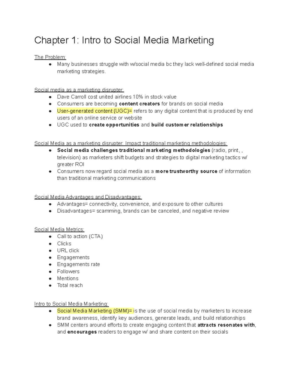 Chapter 1: Intro to Social Media Marketing - Chapter 1: Intro to Social ...