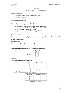 Unit Four Lesson Five Introduction to Operations Research and Linear ...