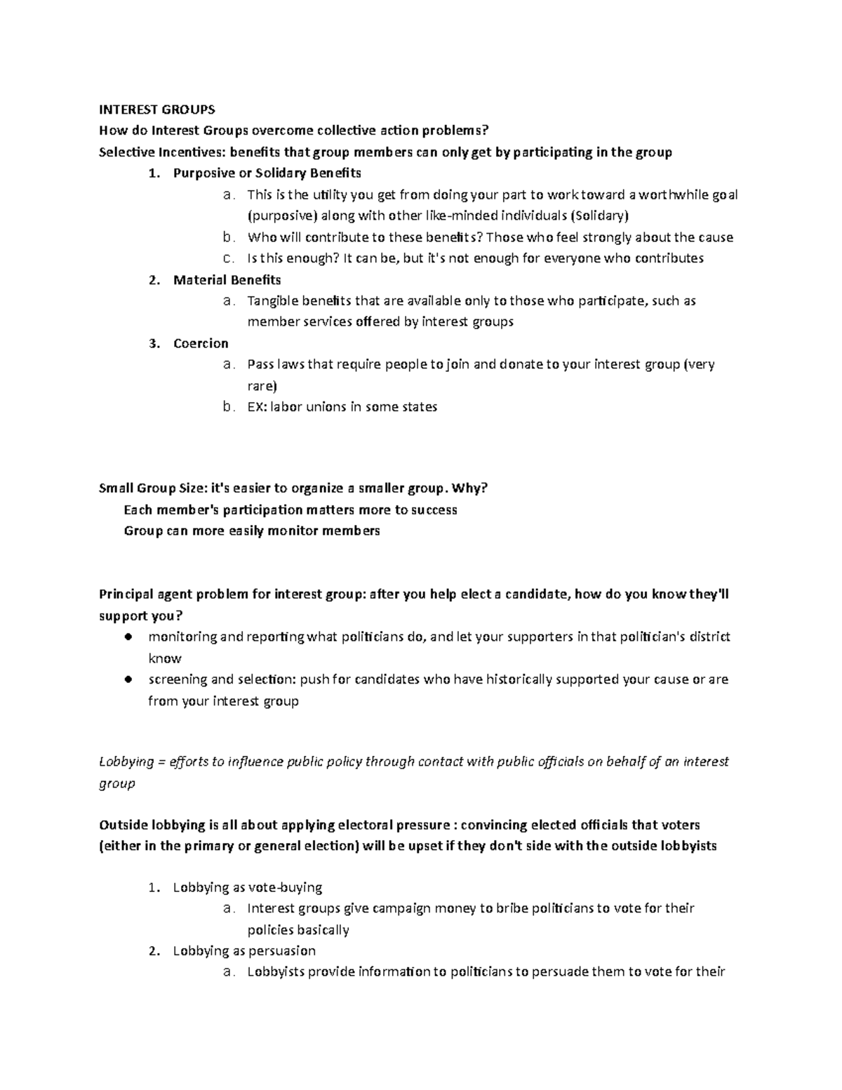 Interest Groups-2 - POLI 110 Dynes - INTEREST GROUPS How do Interest ...