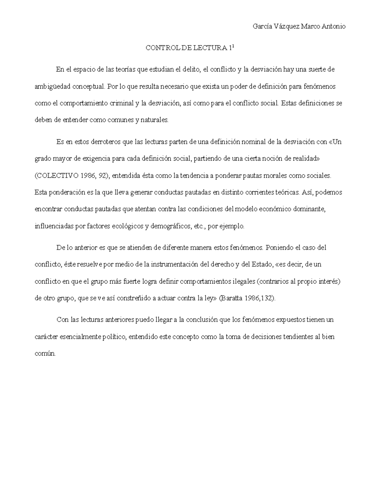 Control Social del Delito. Una lectura sobre El proceso de desviación ...