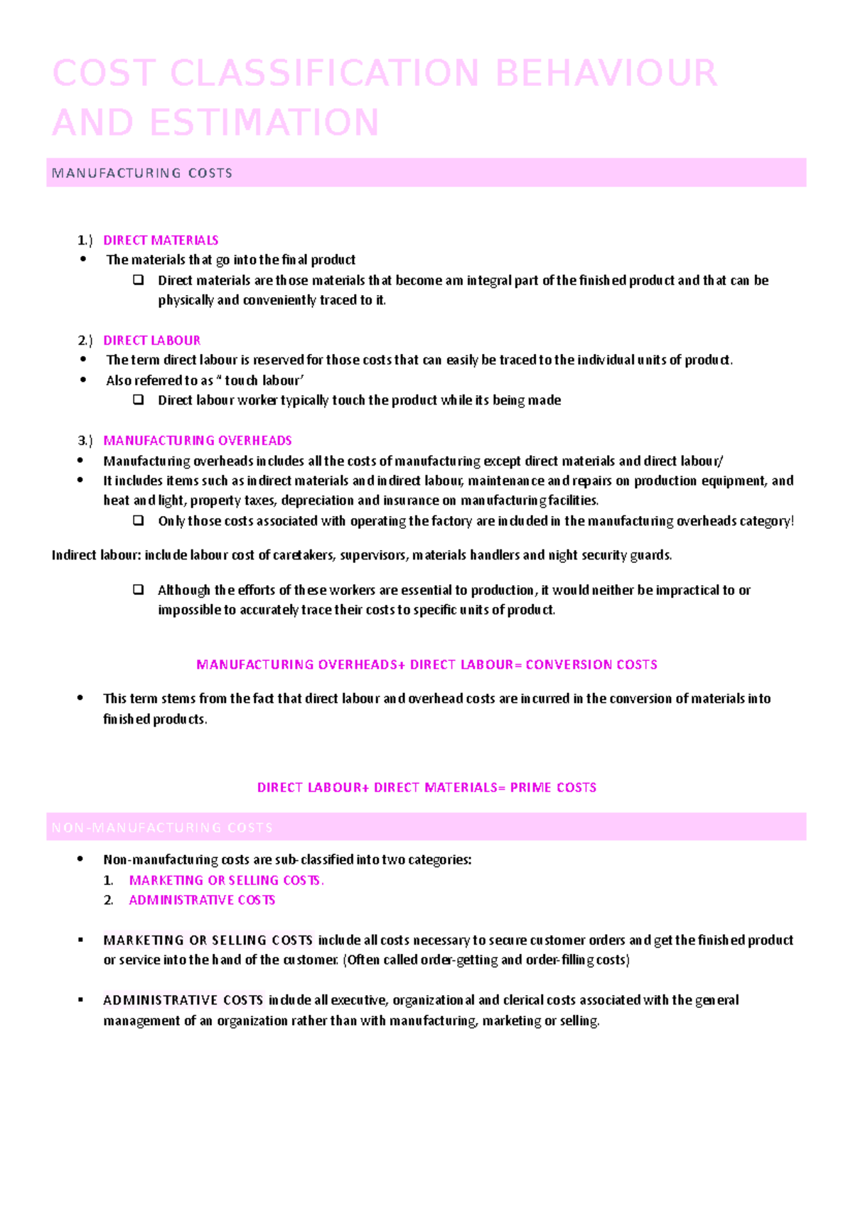 COST Classification Behaviour AND Estimation - COST CLASSIFICATION BEHAVIOUR AND ESTIMATION ...