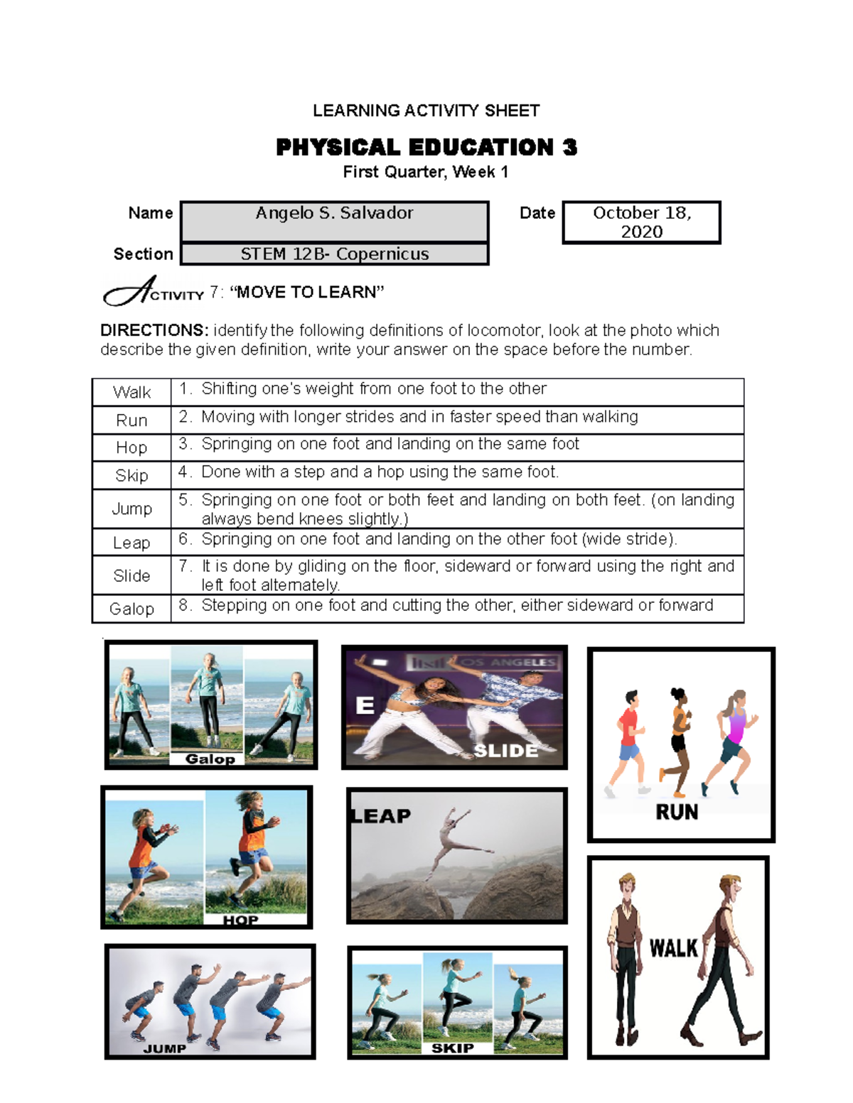 H.O.P.E 3 Activity 5 angelo - LEARNING ACTIVITY SHEET PHYSICAL ...