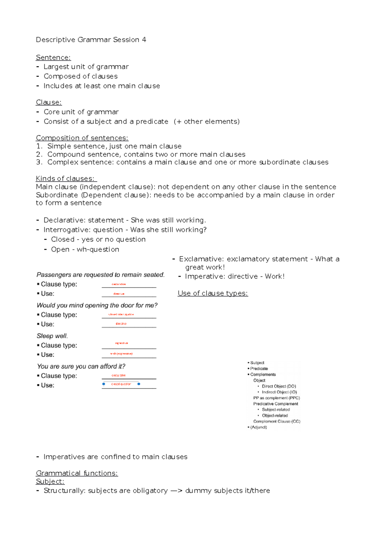 Descriptive Grammar Session 5 - Interrogative: question - Was she still ...