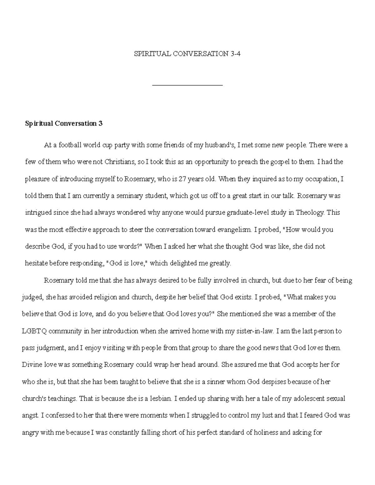 Spiritual Conversation 3-4 DP - SPIRITUAL CONVERSATION 3- Spiritual ...