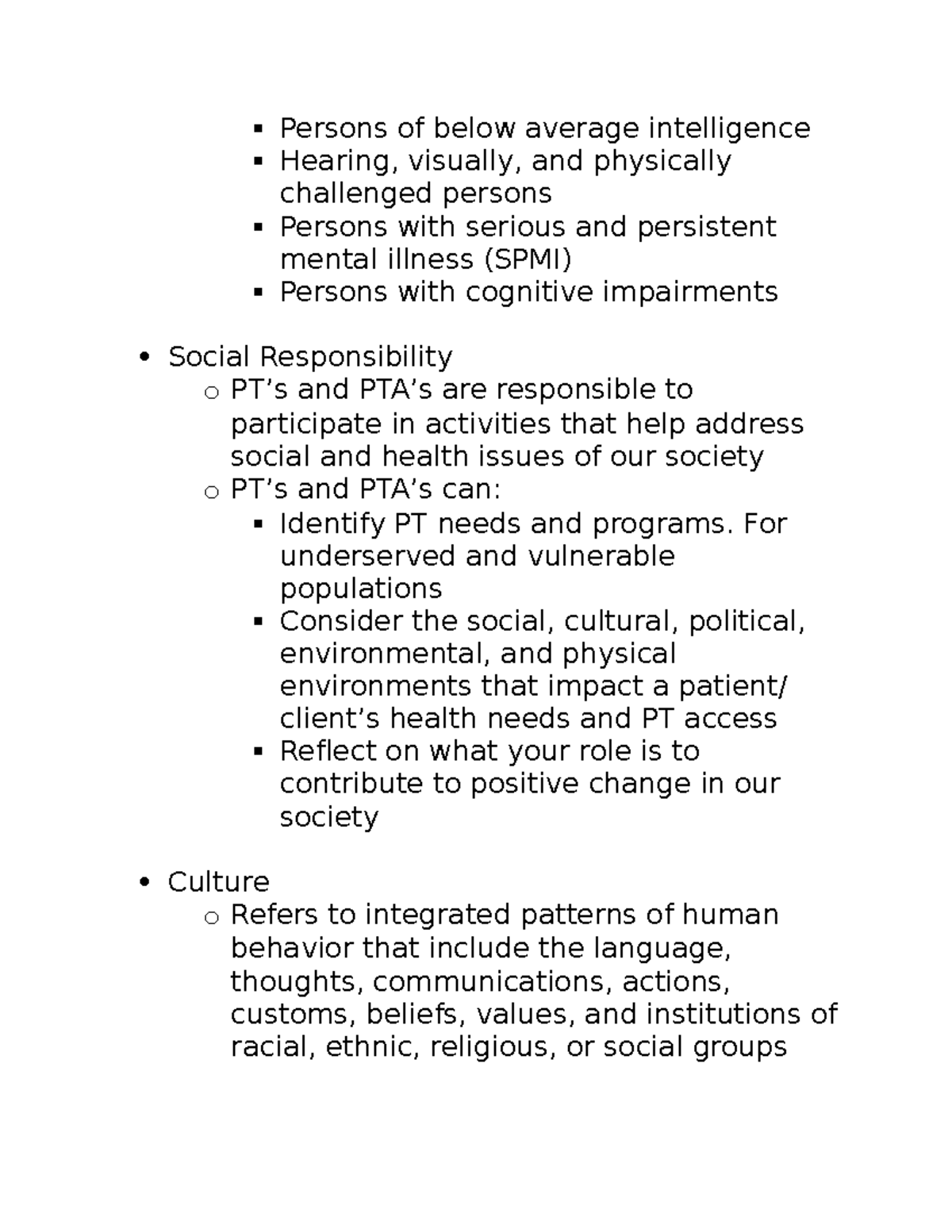 Cultural humility 2 - Persons of below average intelligence Hearing ...