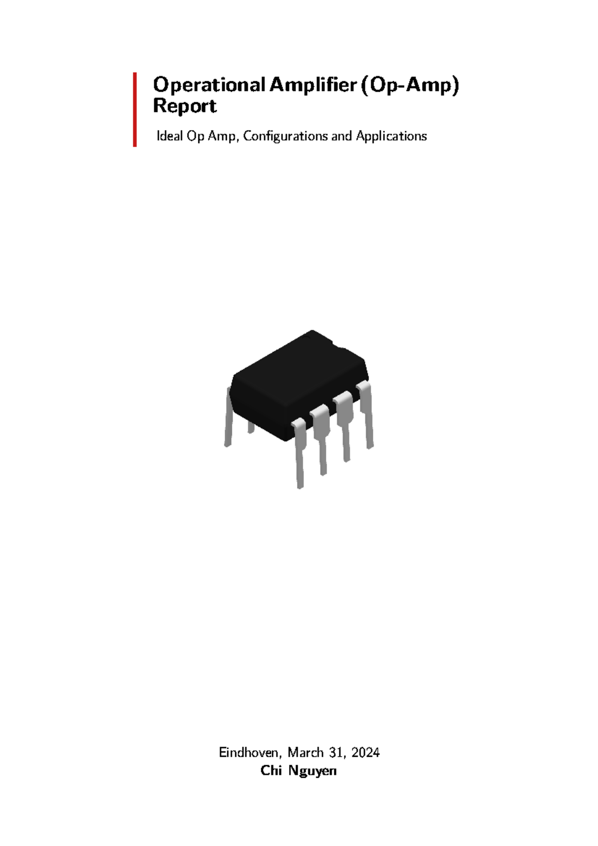 Report Op Amp - Operational Amplifier (Op-Amp) Report Ideal Op Amp ...