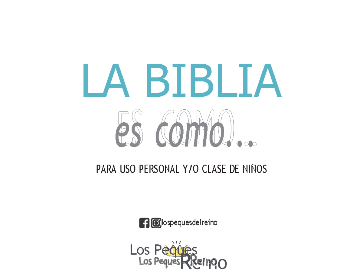 Acordeón la biblia es como - Los Peques Re no LA BIBLIA es como... PARA ...