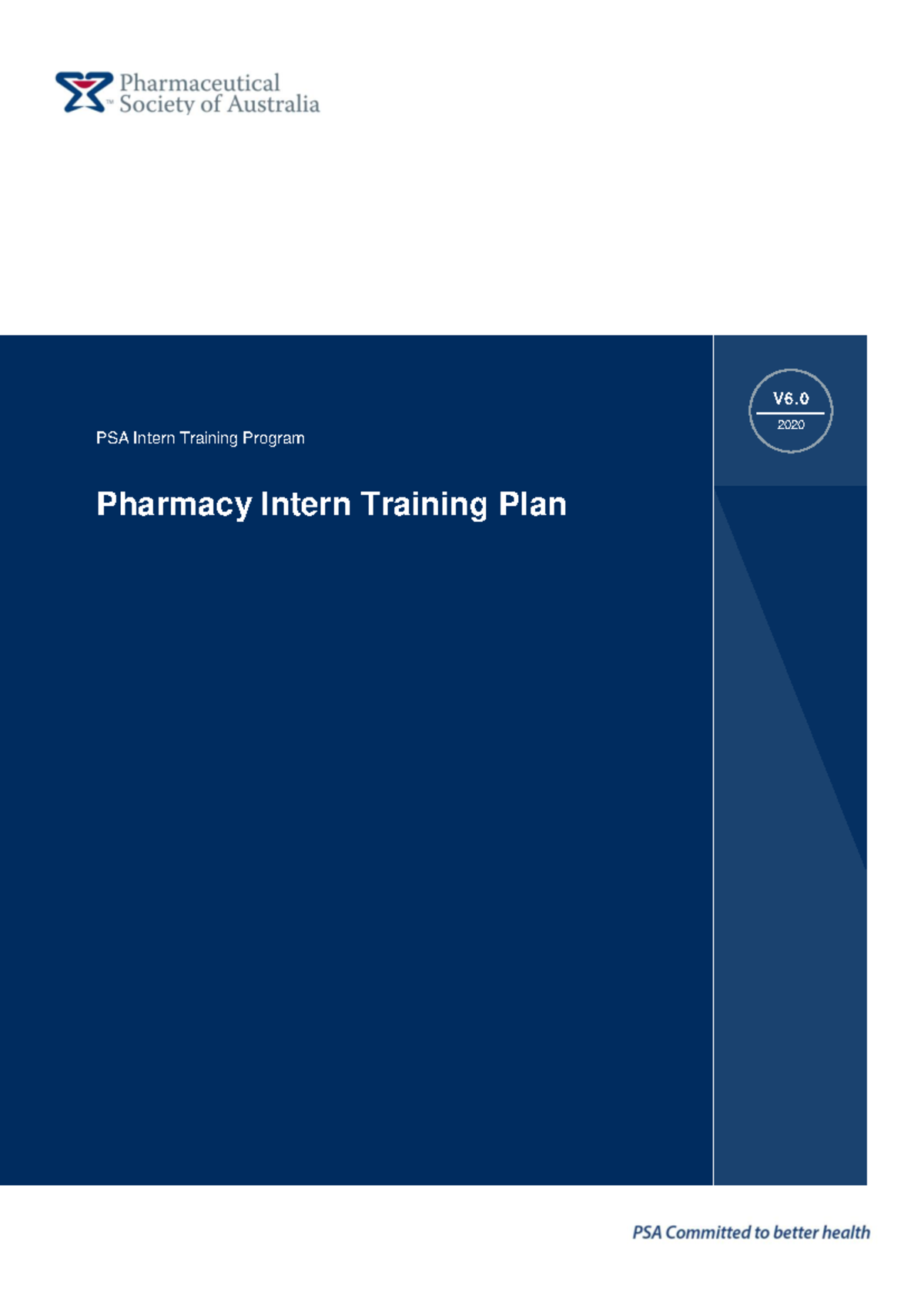 Training Plan Intern V6 - V00. 2012 PSA Intern Training Program ...