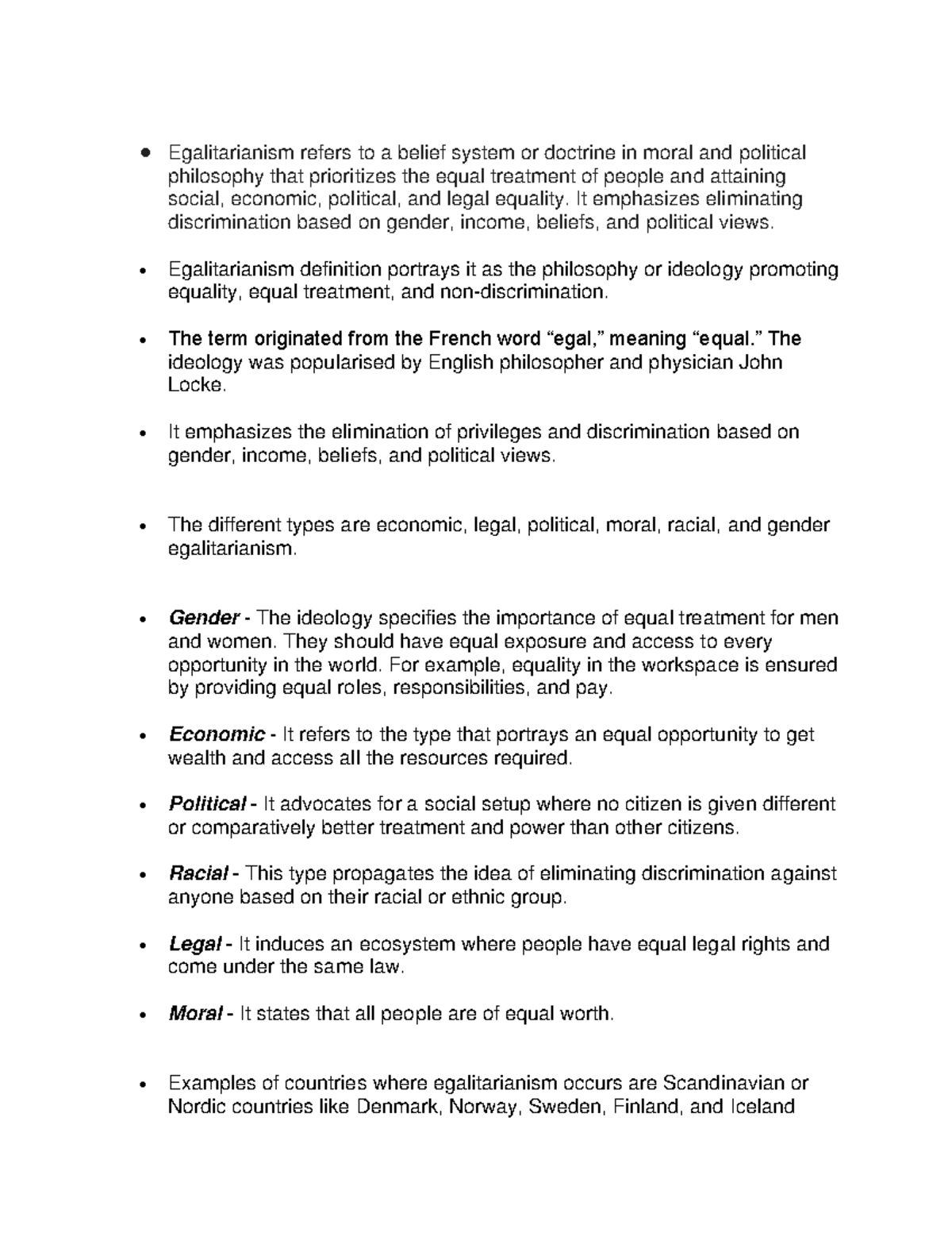 Egalitarian - Egalitarianism refers to a belief system or doctrine in ...