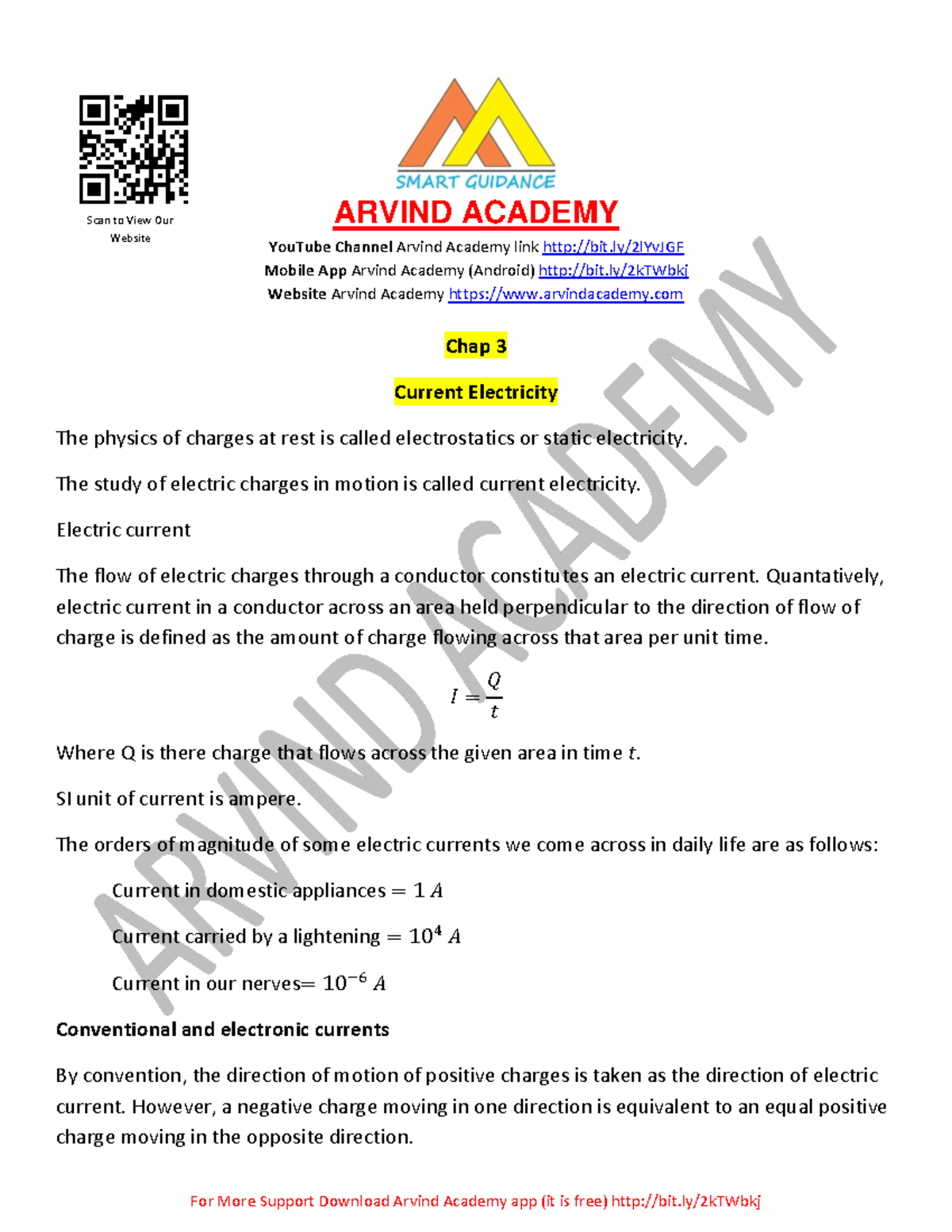 Chap 03 Current Electricity (Notes) vbp7jshe8qyappzqb 4i4 - ARVIND ...