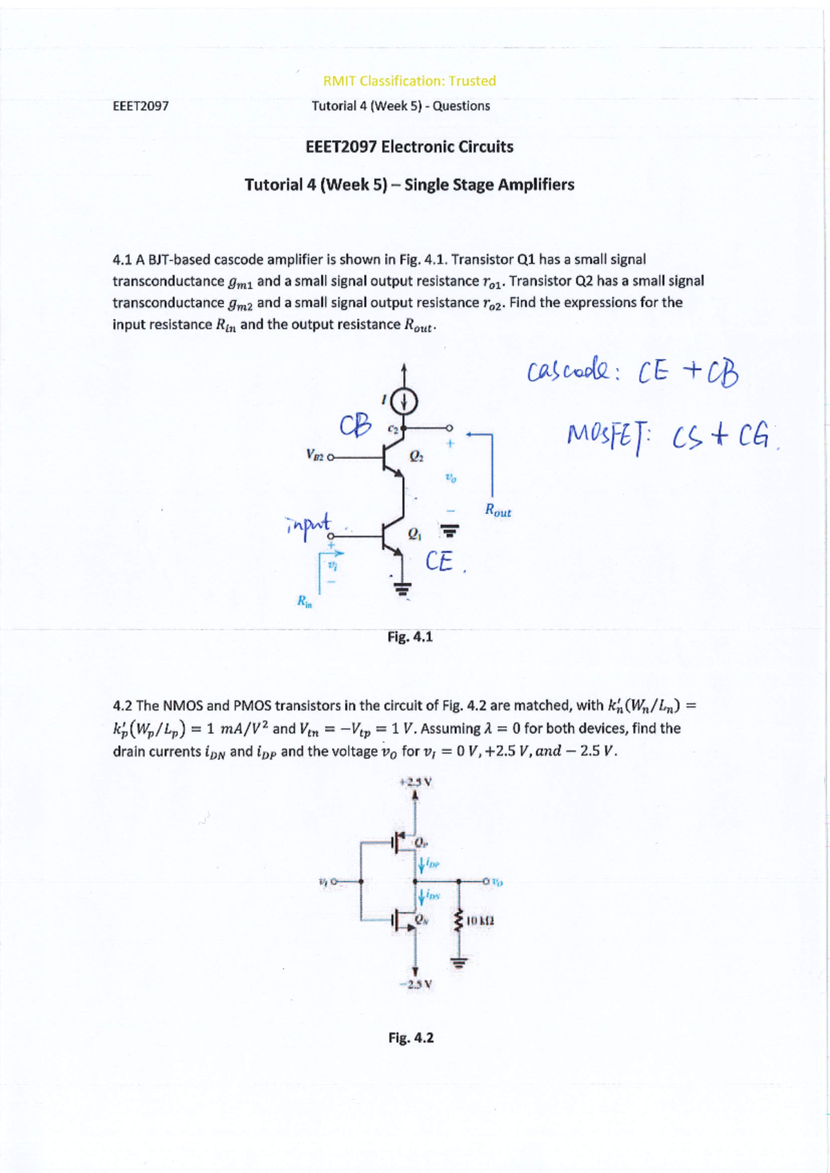 Week 5 tut Q4.1 Solutions - RMIT Classification: Trusted Tutorial 4 ...