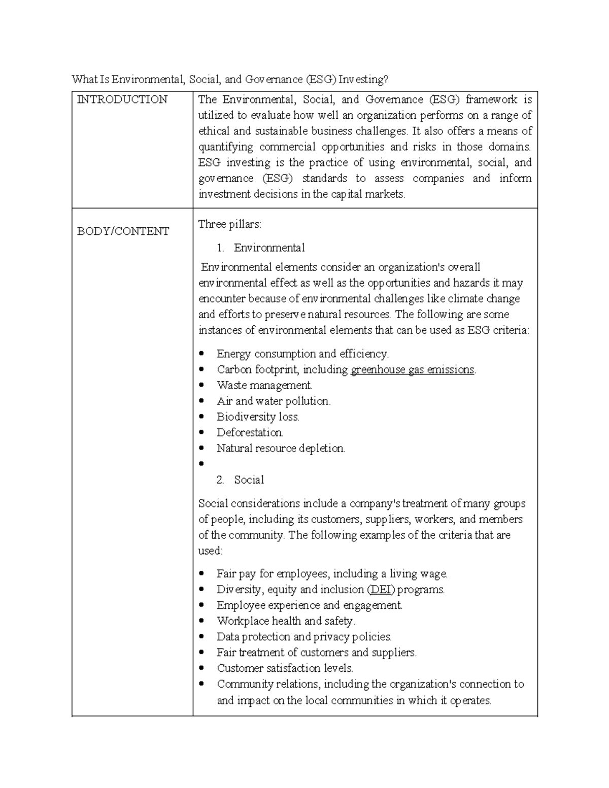 ESG Script Short Video - What Is Environmental, Social, and Governance ...