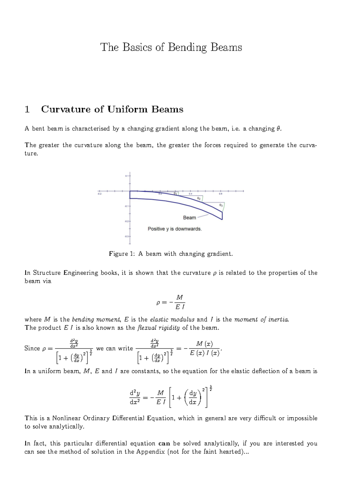 Basics of Beams Lecture Notes - Modified - The Basics of Bending Beams ...