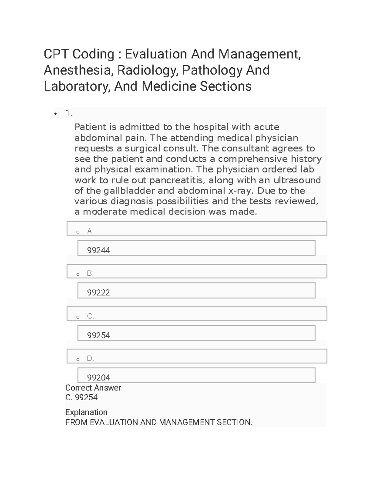 CPT Coding - .aaaaaaaaaaaaa - CPT Coding : Evaluation And Management ...