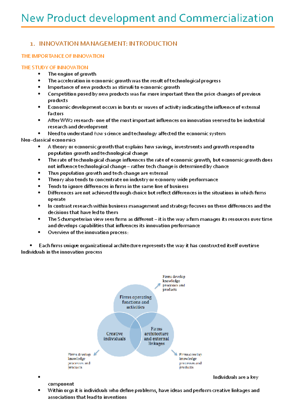 Summary Innovation Management And New Product Development Lecture All ...