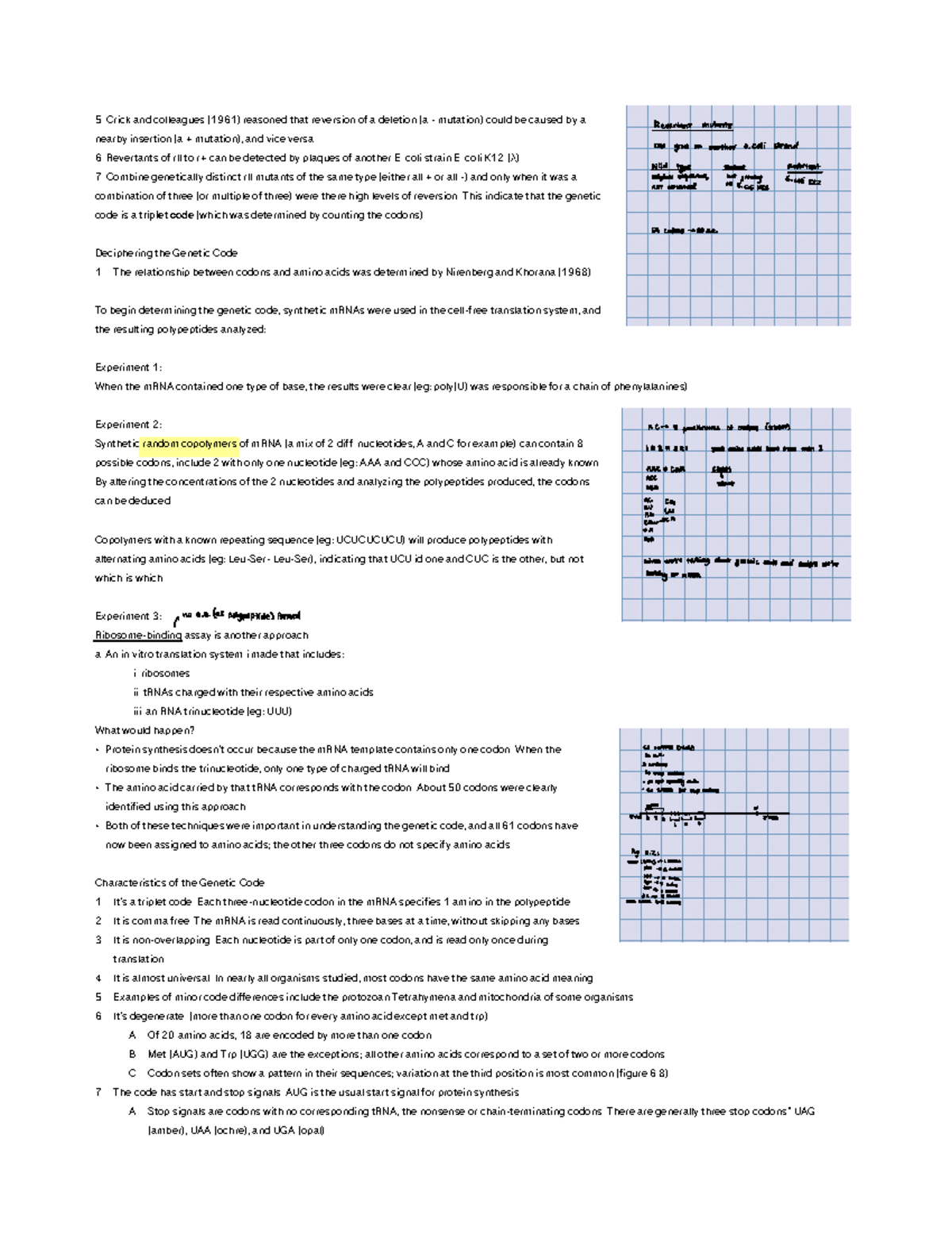 Note Dec 6, 2021 - Post AP Biology: Genetics class notes - Crick and ...