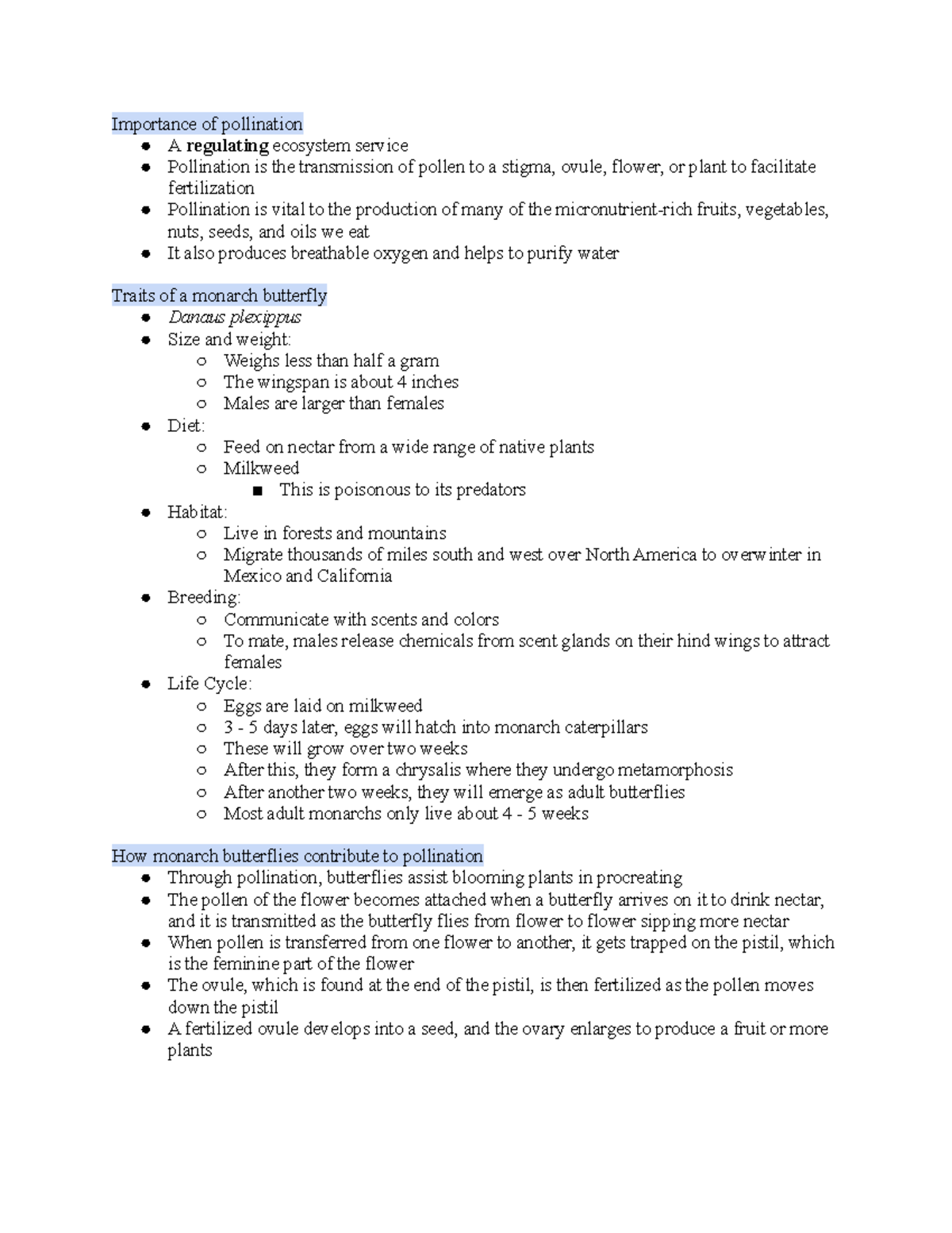 Information for Monarch Butterfly Infographic - Importance of ...