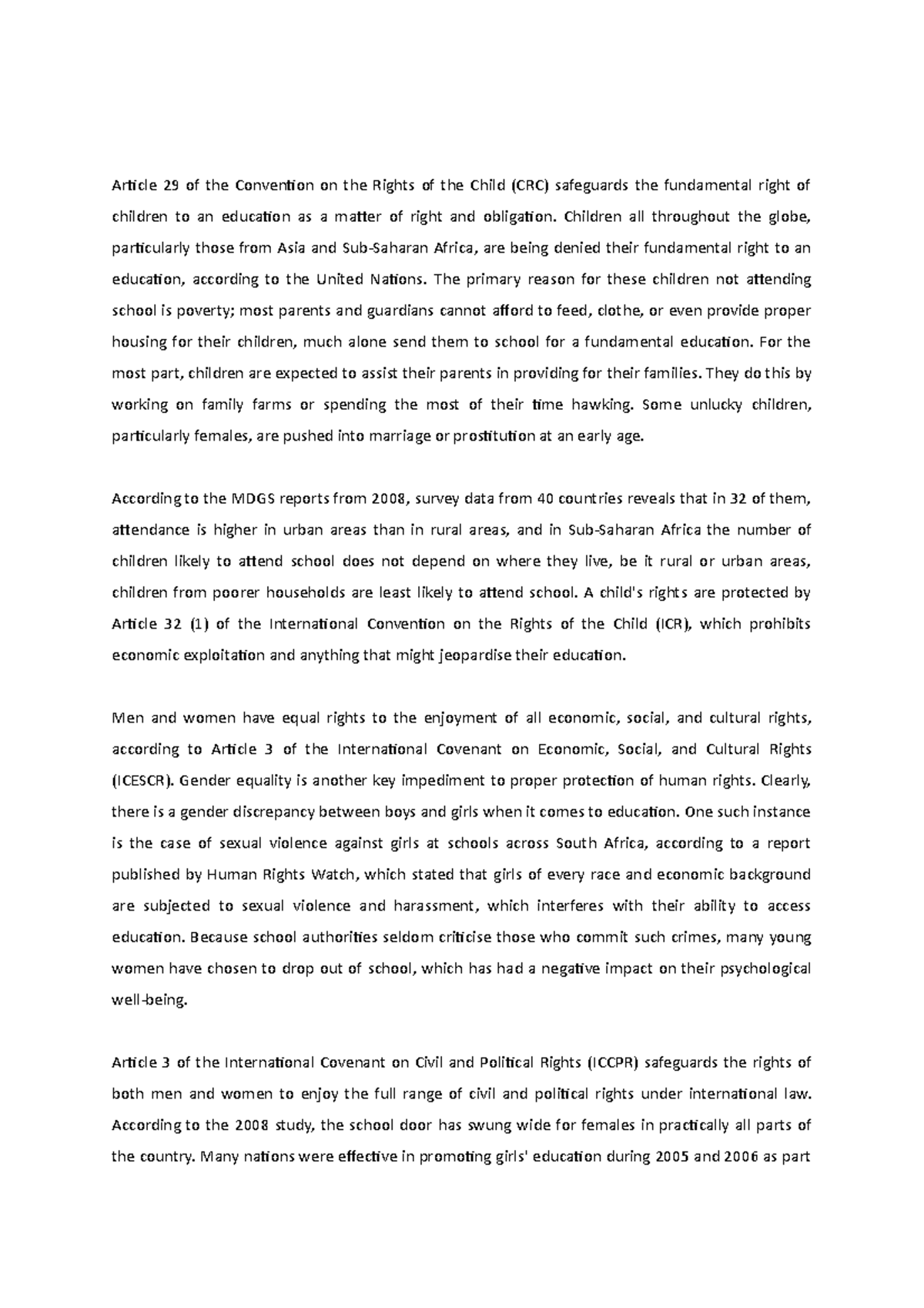 Human rights act - the freedom of people 2 - Article 29 of the ...