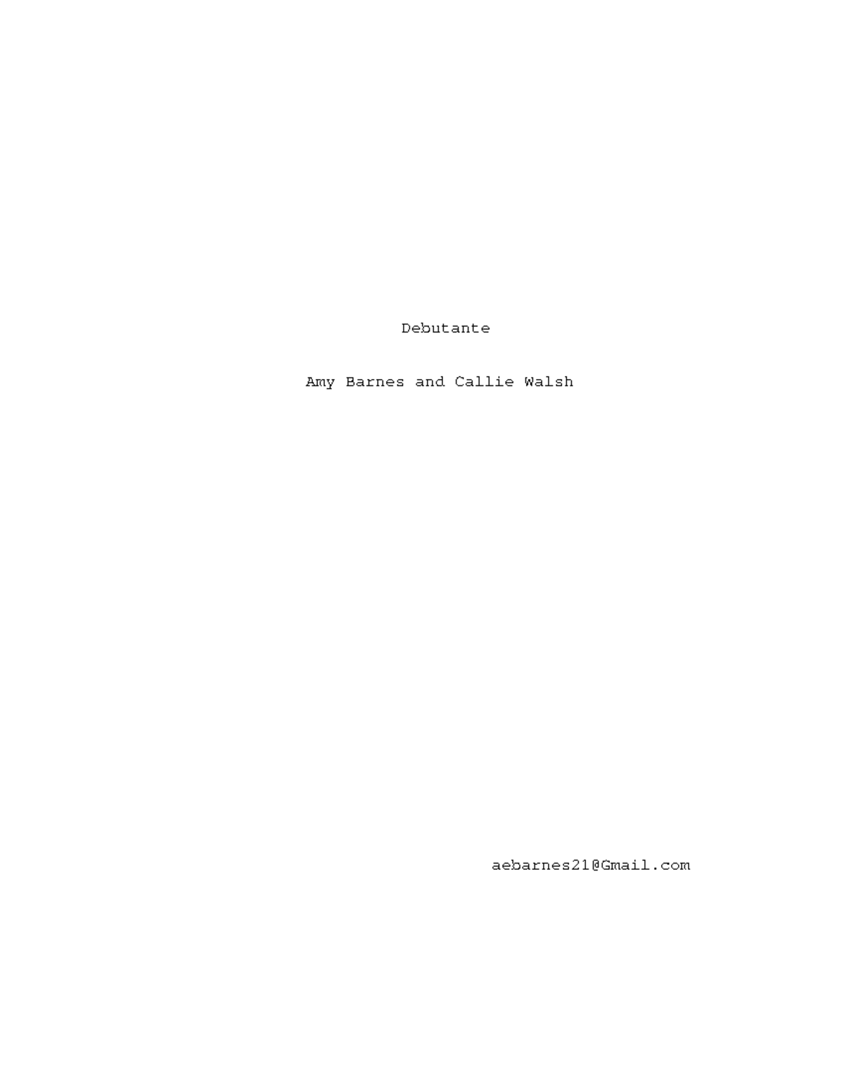 Debutante Script - Debutante Amy Barnes and Callie Walsh aebarnes21 ...