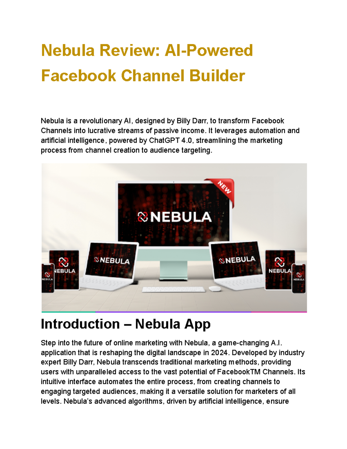 Nebula Review AI-Powered Facebook Channel Builder - Nebula Review: AI ...