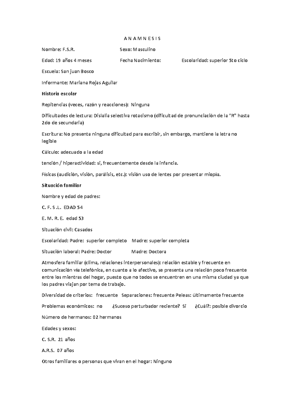 A N A M N E S I S - conocer la anemnesis es m uy necesario en la vida ...