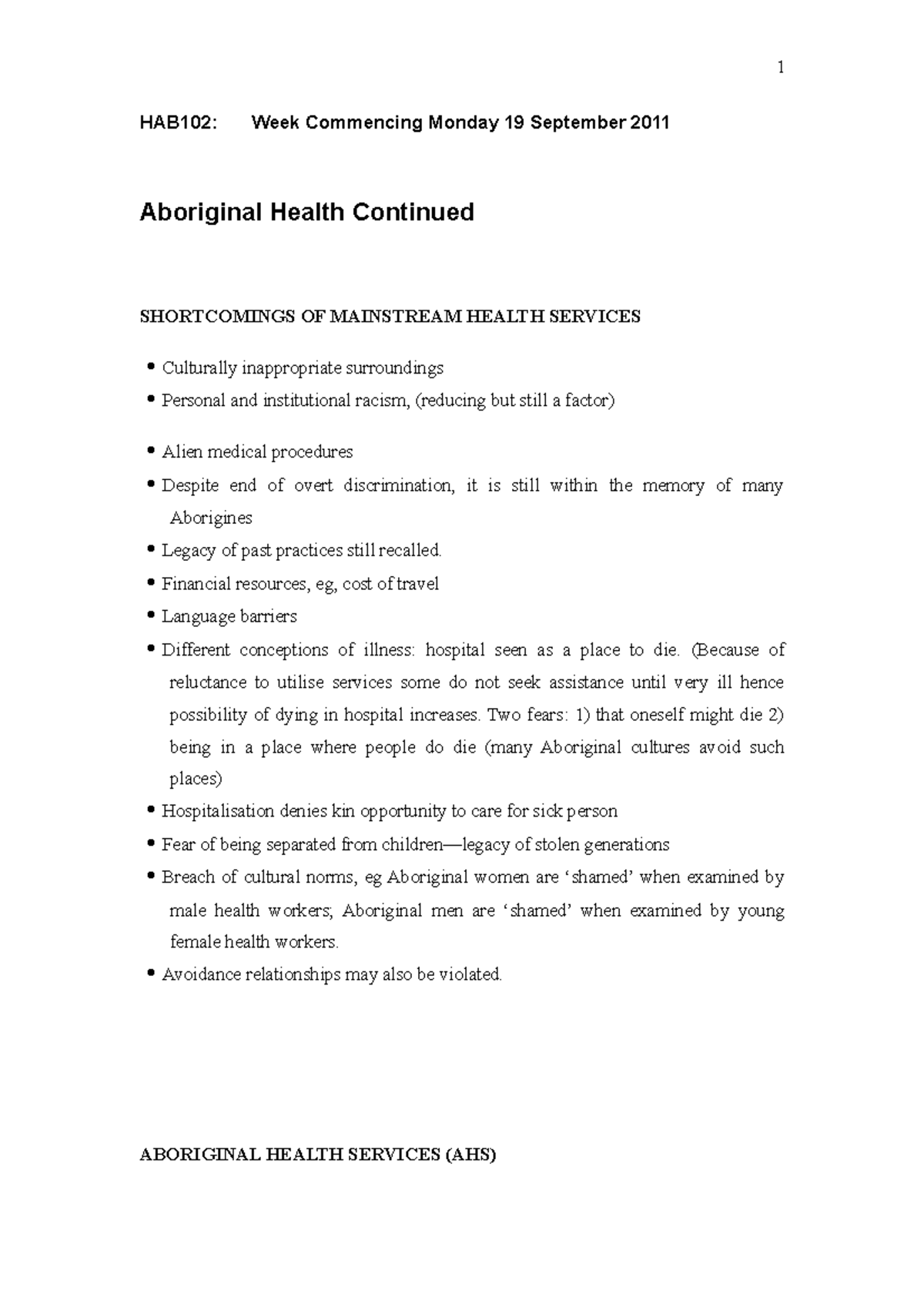 Lecture notes, lecture 9 - lecture notes prepared by lecturer Carol ...