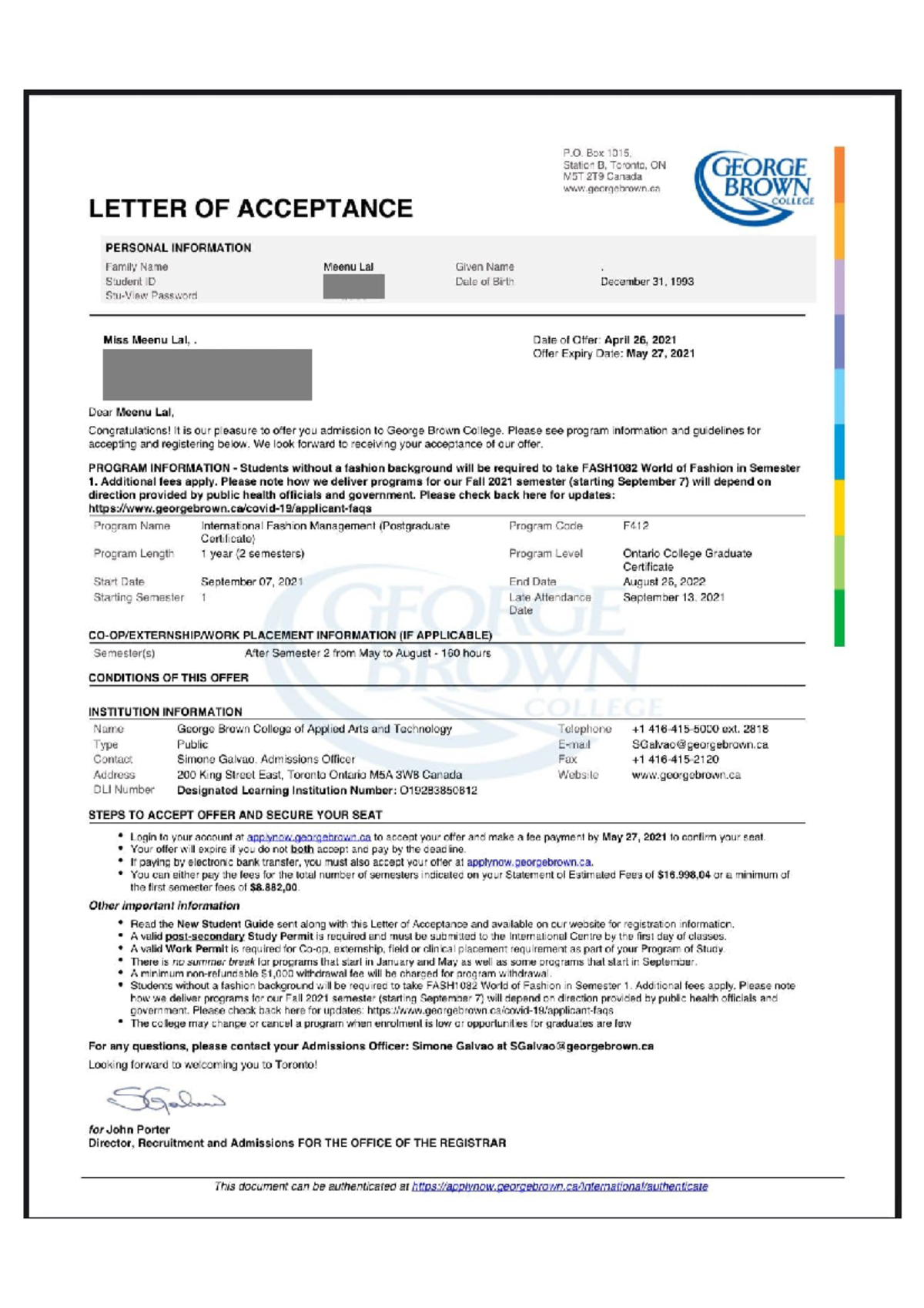 Admission - Computer Science - Studocu