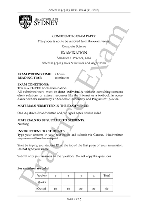 COMP2123 S1 2022 Assignment 5 (Solutions) - This assignment is due on ...