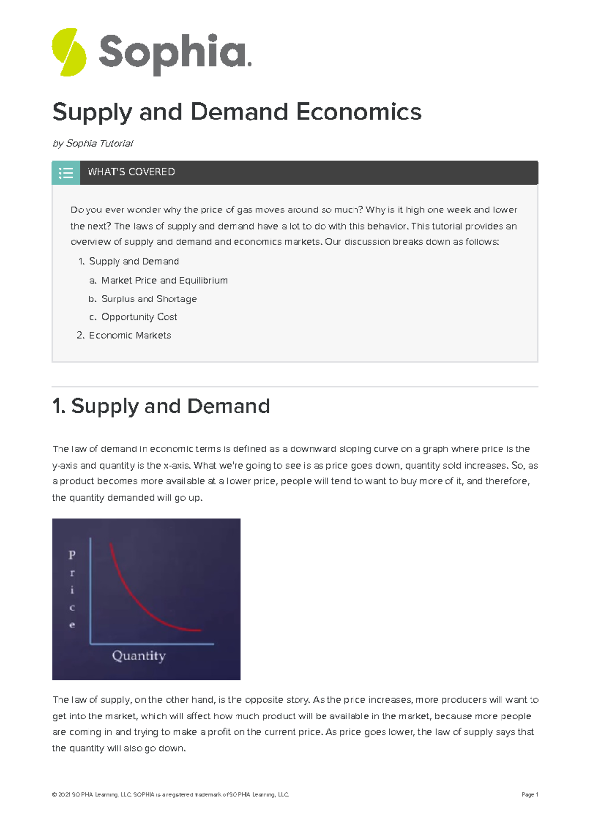 Supply and demand economics 4 - Supply and Demand Economics by Sophia ...