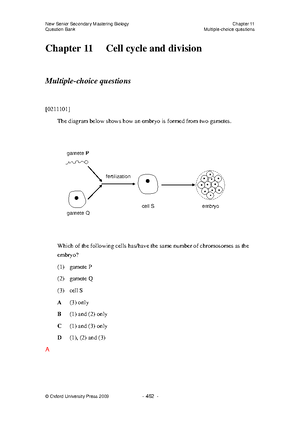 01 cells A3 revision-sheet A3format - Biochemistry - HKU - Studocu