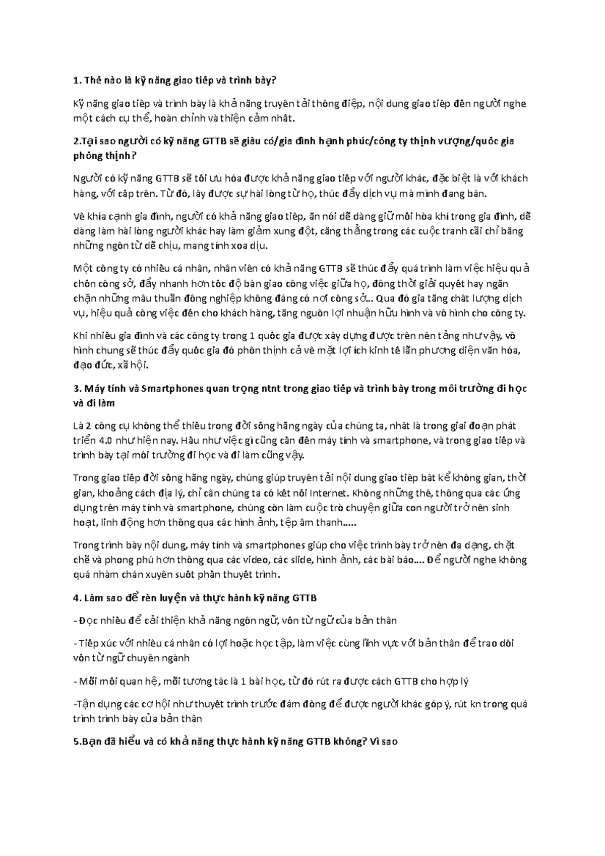 BT KNM - Giao tiếp và Trình bày - Thếế nào là kỹỹ năng giao tiếếp và trình bàỹ? Kỹỹ năng giao ...