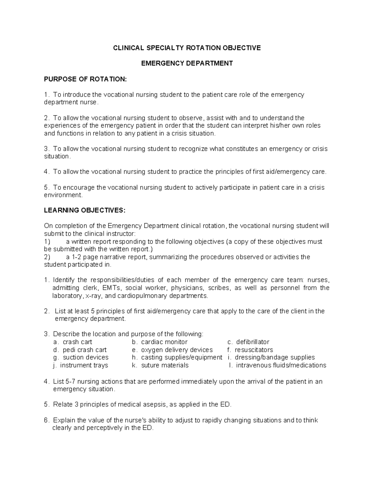 Clinical Specialty Hosa Examples at Luis Silva blog
