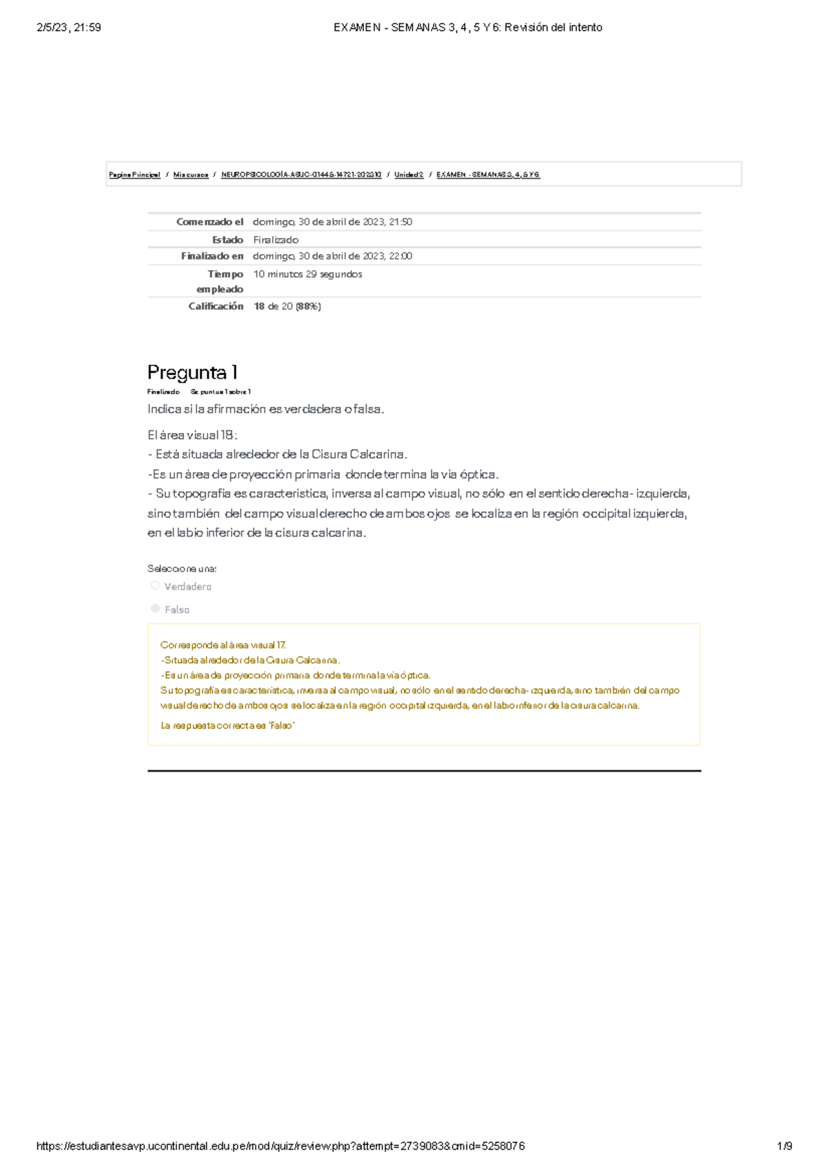 Examen - Semanas 3 4 5 Y 6 Revision del intento - Página Principal ...