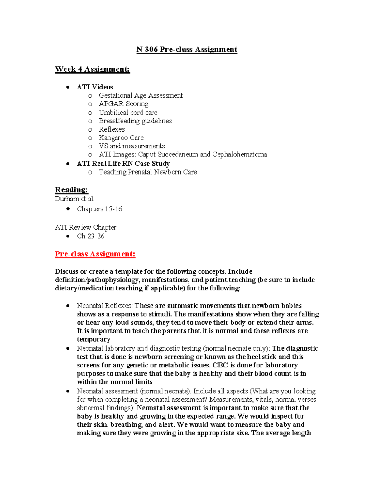 Week 4 PCA - Week for PCA 4 - N 306 Pre-class Assignment Week 4 ...