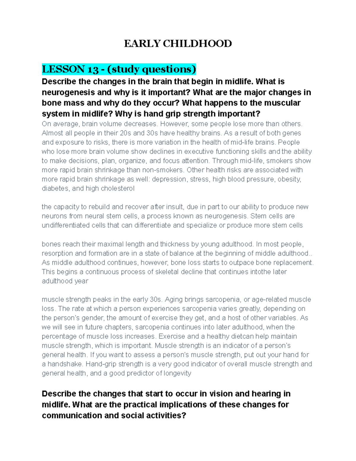 Unit 7 study questions & learning objectives ( lesson 13 and 14)-2 ...