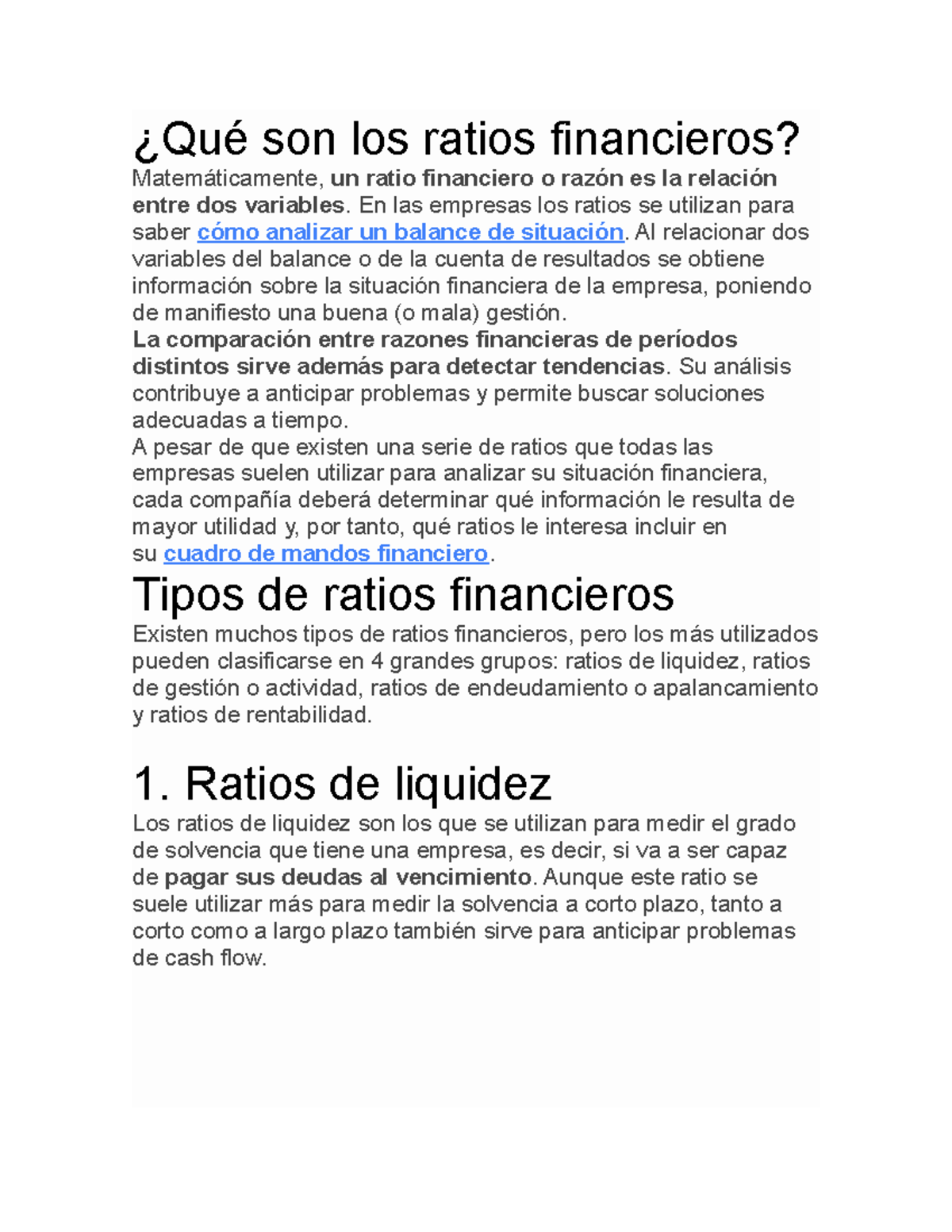 Qué son los ratios financieros - ¿Qué son los ratios financieros ...