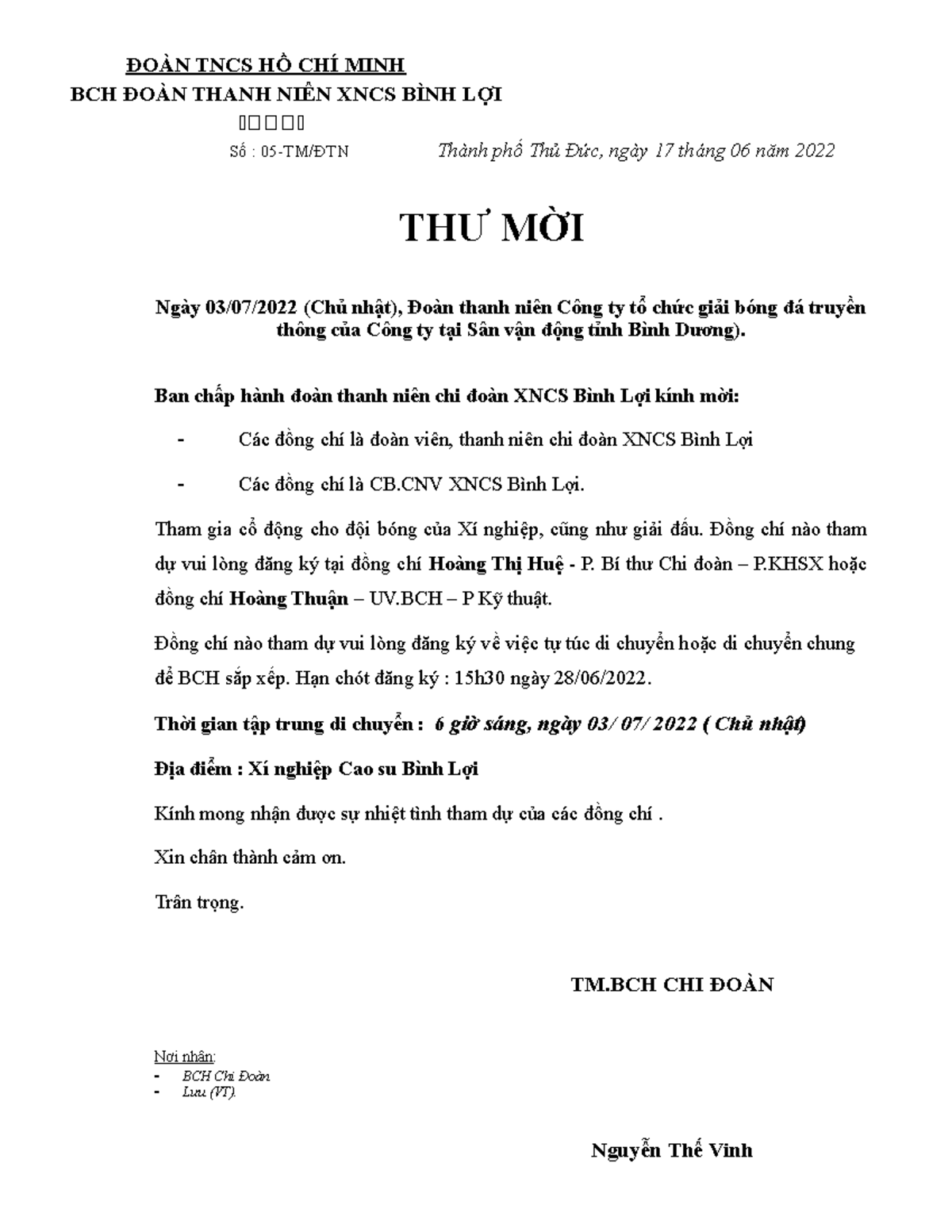 Thư mời tham gia - fdg GSHy r - ĐOÀN TNCS HỒ CHÍ MINH BCH ĐOÀN THANH ...