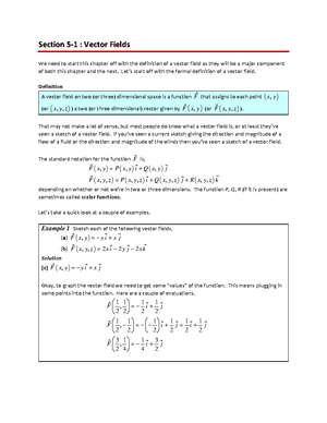 Calc III Curl Divergence - Section 6-1 : Curl and Divergence Before we ...