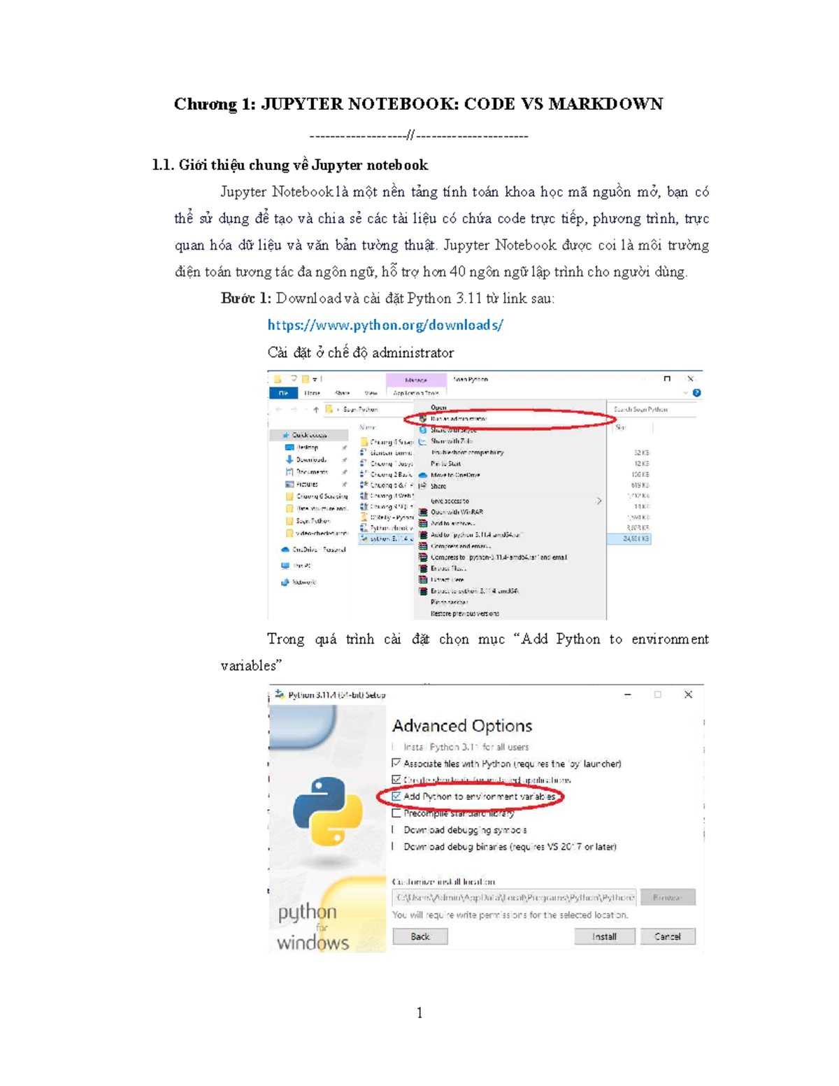 Chuong 1 Jupyter notebook code vs markdown new - Chương 1: JUPYTER NOTEBOOK: CODE VS MARKDOWN ...