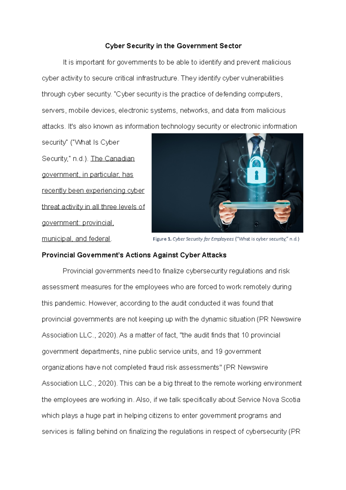 Cyber Security - Paragraph Structure - Cyber Security in the Government ...