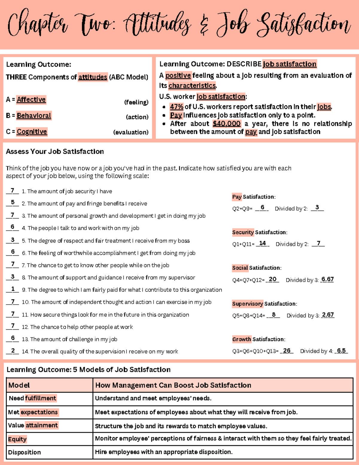 Chapter 2 Attitudes and Job Satisfaction - Chapter Two: Attitudes & Job ...
