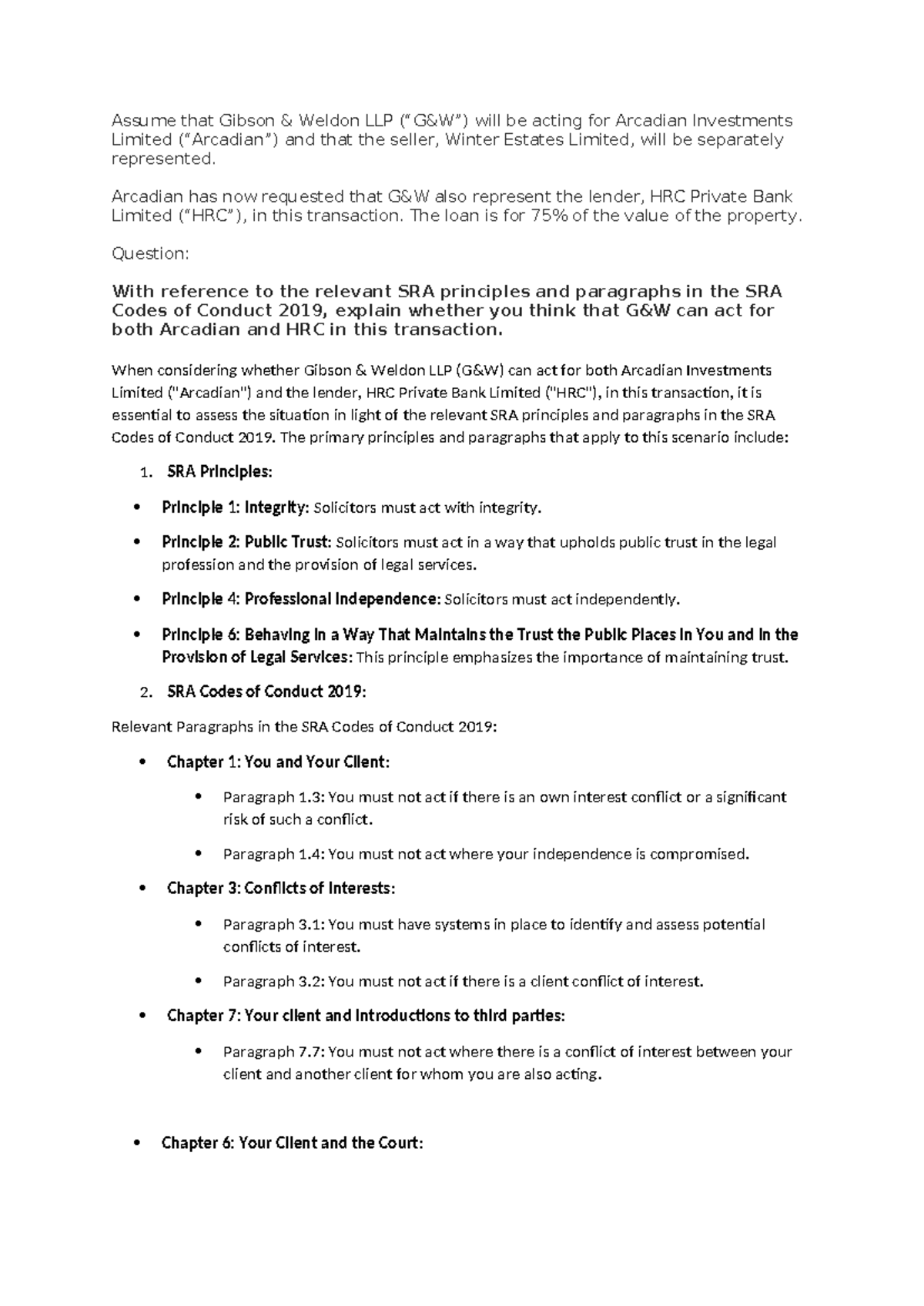 RE E2 - notes - Assume that Gibson & Weldon LLP (“G&W”) will be acting ...