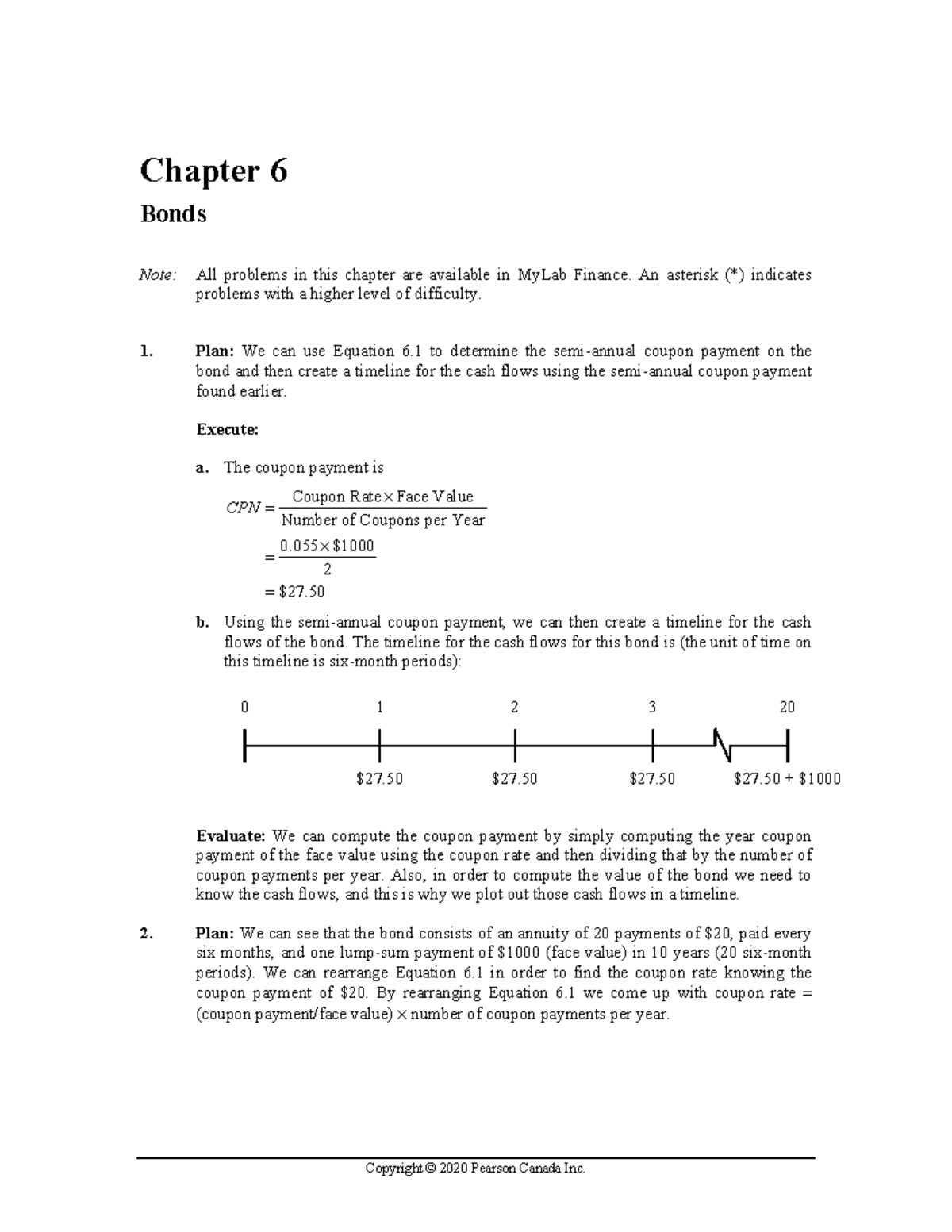Solutions to end-of-chapter questions: Chapter 6 - Chapter 6 Bonds Note ...