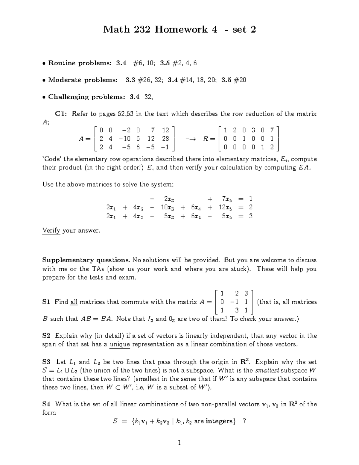 HW4 set2 - hw4s2 - Math 232 Homework 4 - set 2 Routine problems: 3 #6 ...