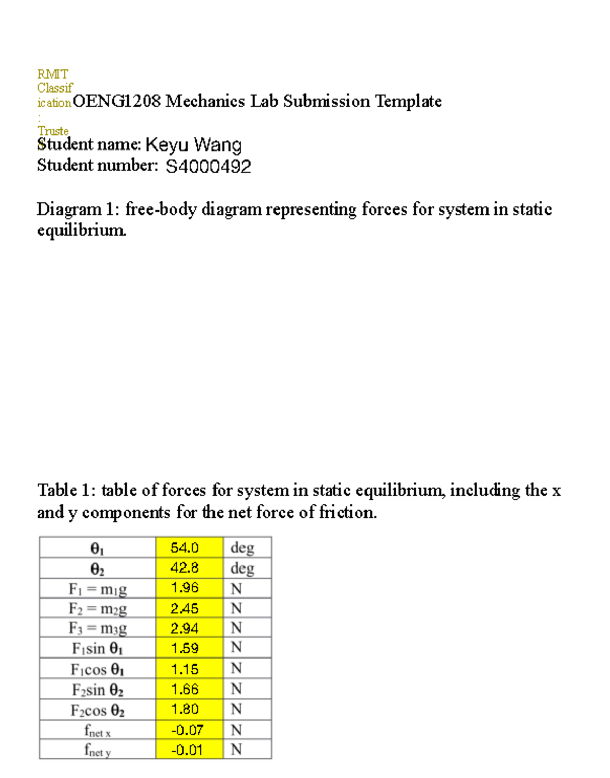 Week 08 - Lab report - RMIT Classif ication : Truste d OENG1208 ...